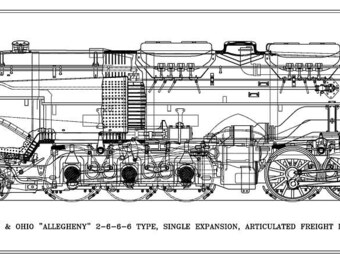 Locomotive drawing | Etsy