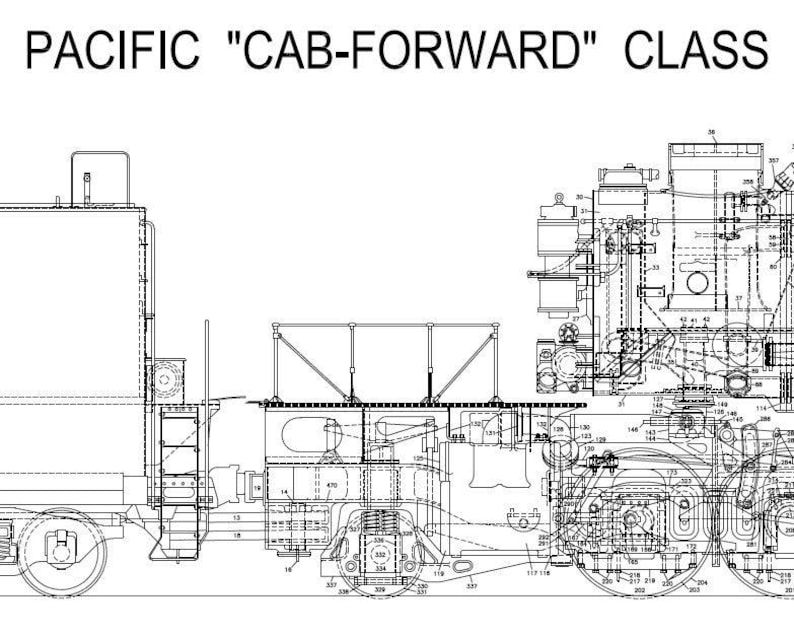 Southern Pacific "cab-forward #4294" 4-8-8-2 Steam Locomotive/tender ...