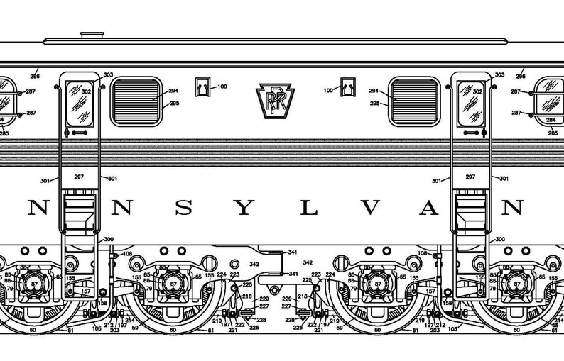Pennsylvania "gg-1" 2-C+C-2 Electric Locomotive Chart - Etsy Canada