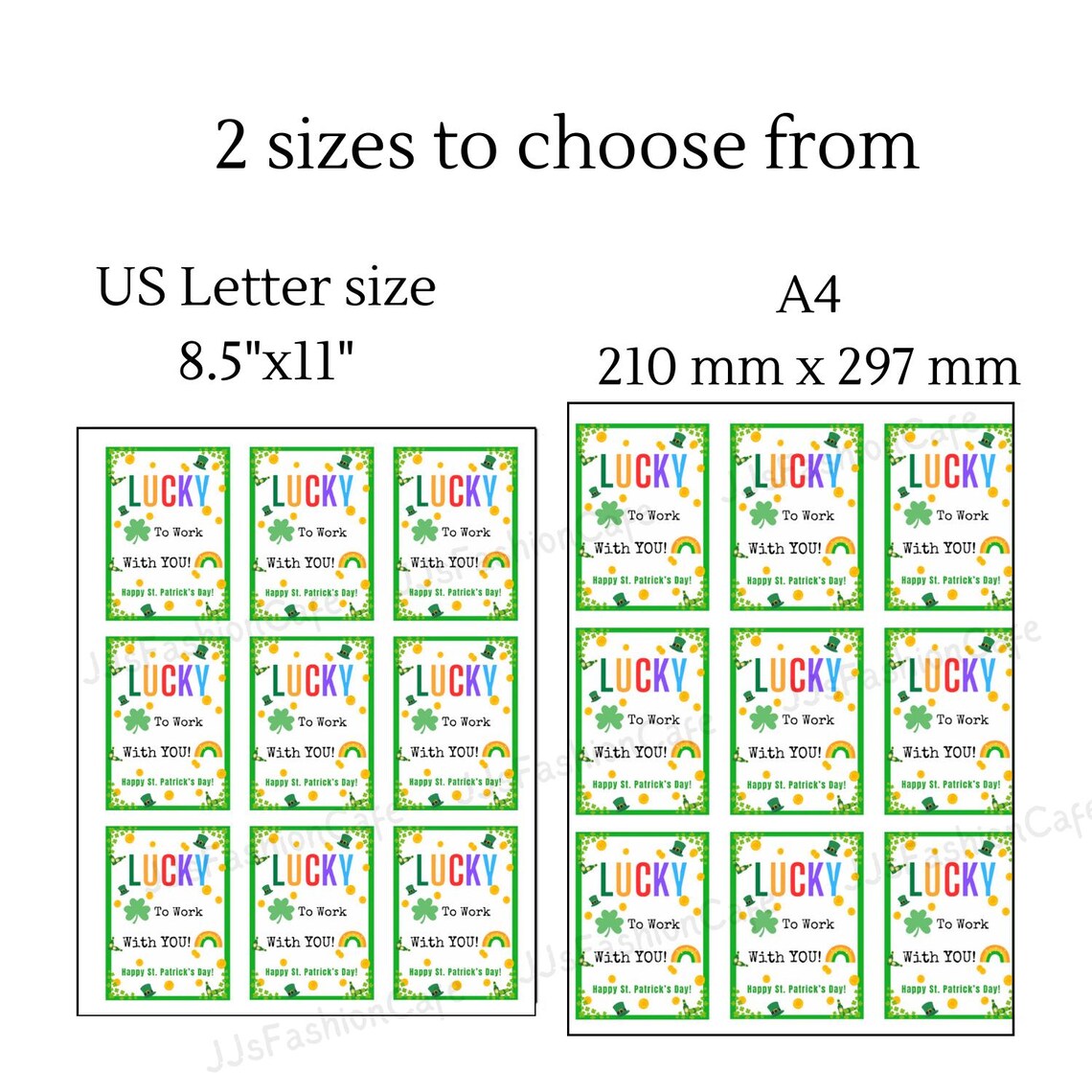 Lucky to Work With You Gift Tag St Patricks Favor Tags Coworker ...