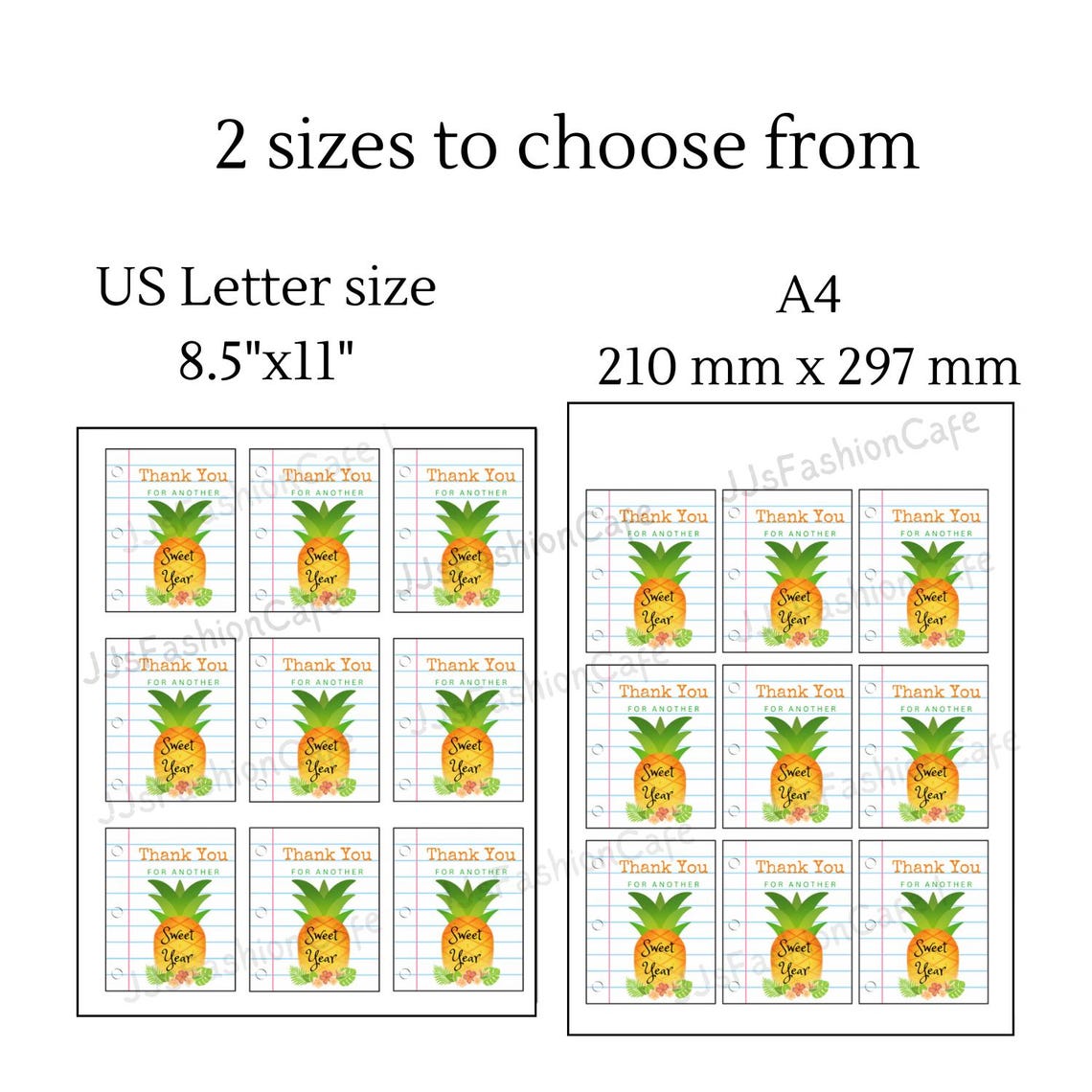 Printable Gift Favor Tag Teacher Appreciation Pineapple Summer Vacation ...