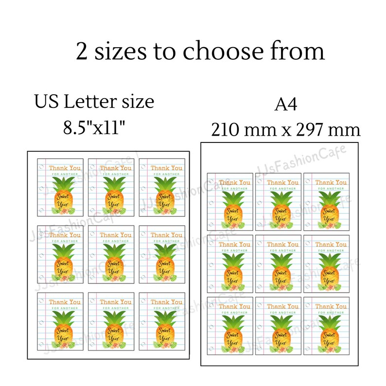 Printable Gift Favor Tag Teacher Appreciation Pineapple Summer Vacation ...