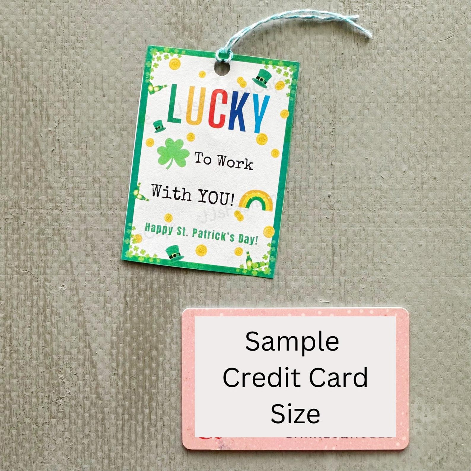 Lucky to Work With You Gift Tag St Patricks Favor Tags Coworker ...