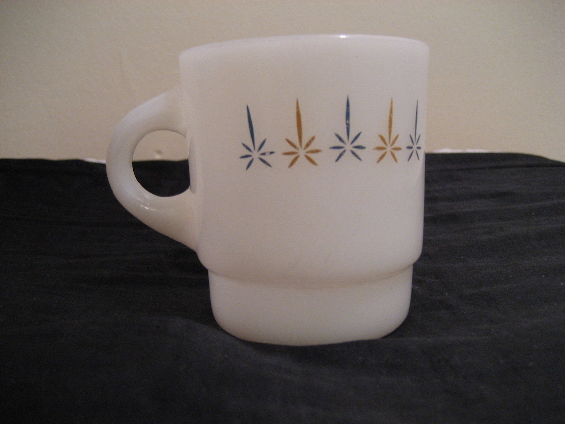 ANCHOR HOCKING Fire King, Coffee Cup Vintage Retro 1970,s - Etsy