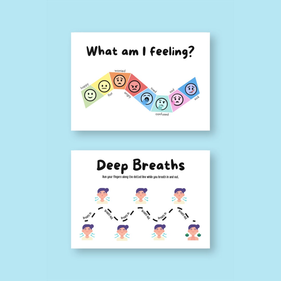 Feelings and Deep Breaths Posters | Emotional Intelligence, Regulation ...