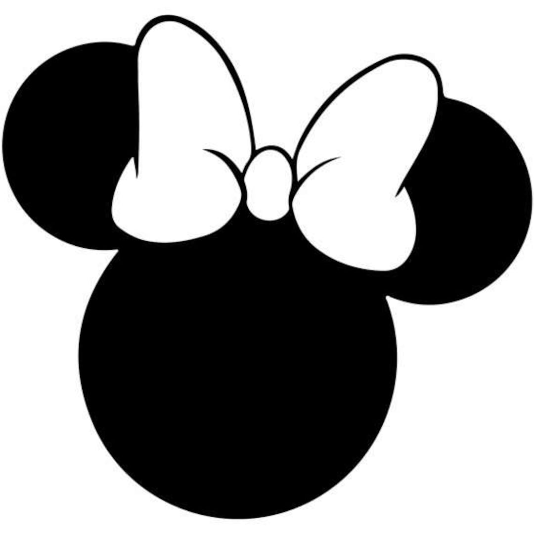 Minnie Mouse With Bow SVG Digital File - Etsy
