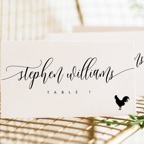 Place Cards With Meal Choice Table Place Cards With Meal - Etsy