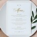 Classic Wedding Menu, Wedding Menu Template, Chic Menu Template, Gold ...