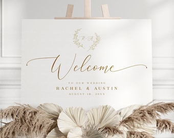 Wedding Welcome Sign Template Whimsical Wedding Sign Large - Etsy