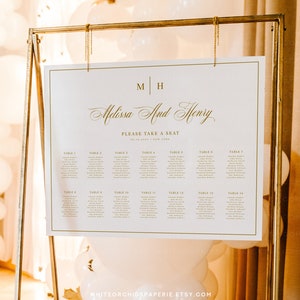 Gold Wedding Seating Chart Classic Seating Chart Seating - Etsy