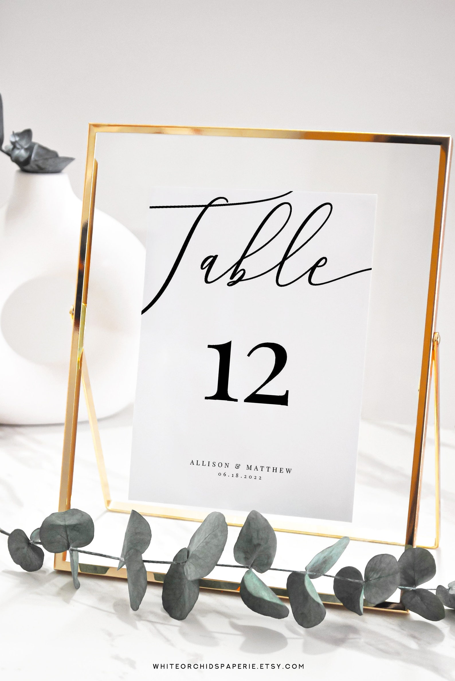 Minimalist Table Numbers Template, Table Numbers Wedding, Table Numbers ...