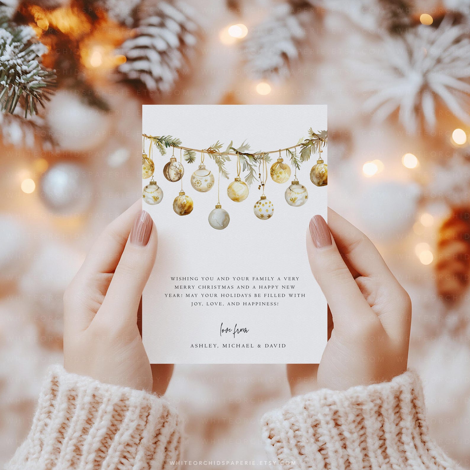Family Photo Christmas Card, Christmas Card Photo Template, Photo ...