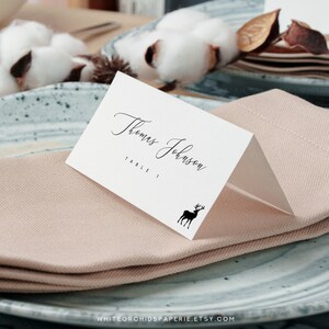 Place Cards With Meal Choice, Table Place Cards With Meal Icon, Place ...