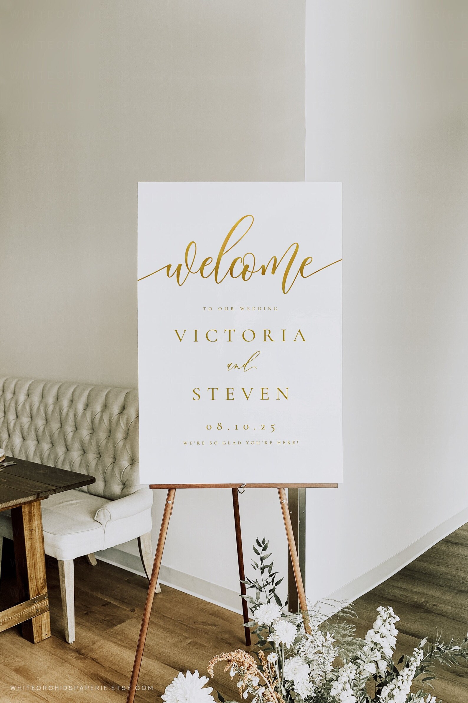 Gold Welcome Sign Welcome Wedding Sign Wedding Welcome Sign - Etsy