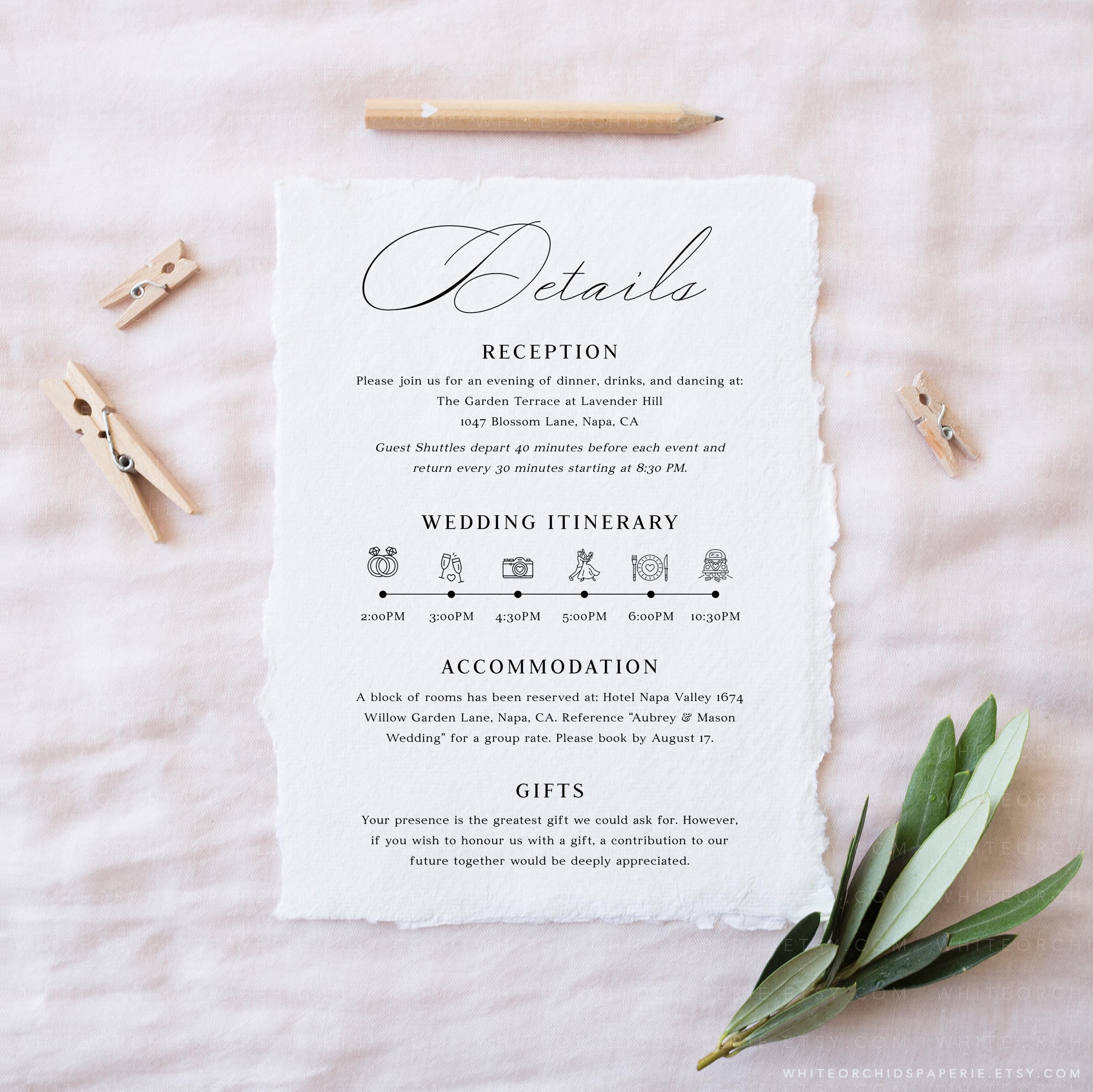 Script Wedding Invitation, Wedding Invitation Template, Wedding ...