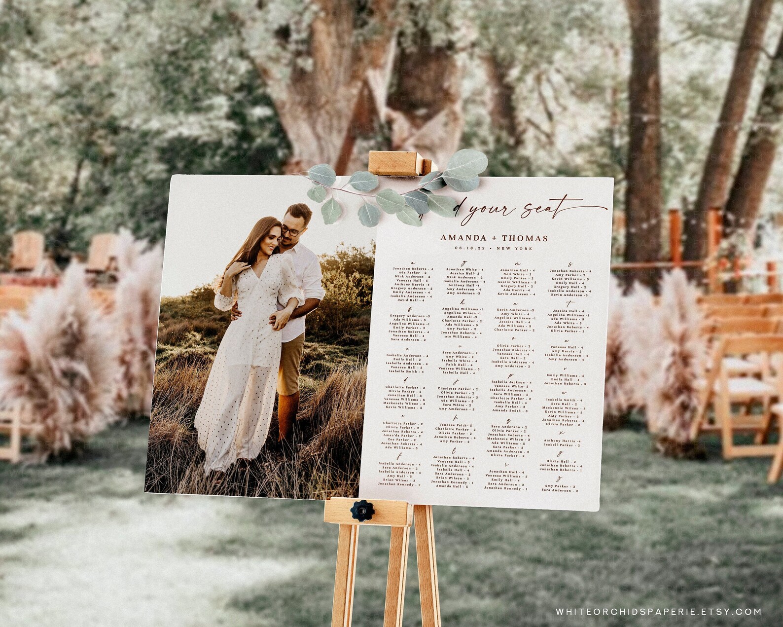 Photo Seating Chart Seating Chart Template Seating Chart - Etsy