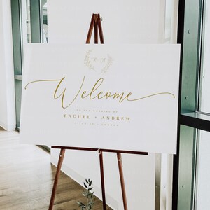 Gold Welcome Sign Wedding Welcome Sign Welcome Wedding Sign - Etsy