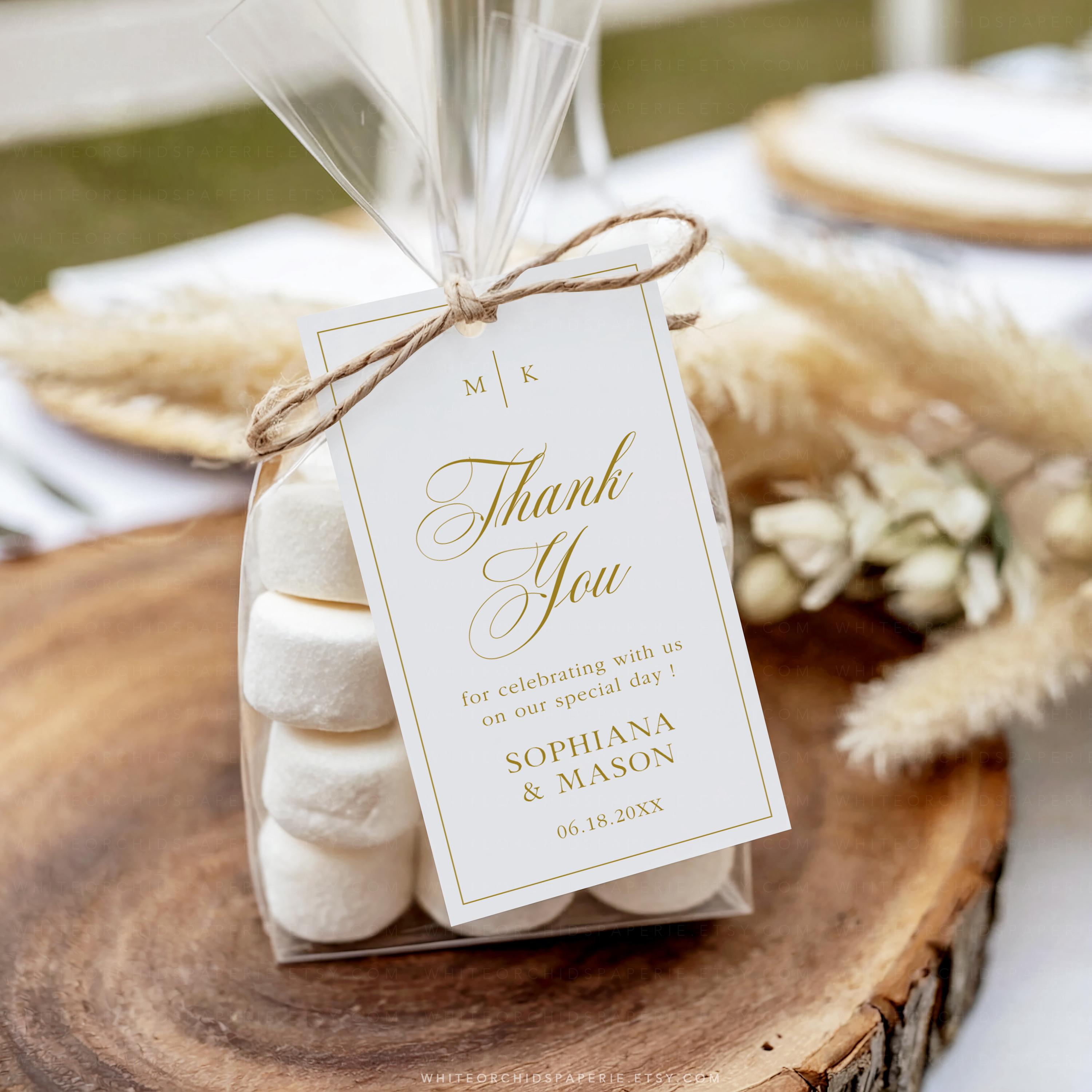 Classic Thank You Tags, Thank You Tags Wedding, Thank You Tags Template ...