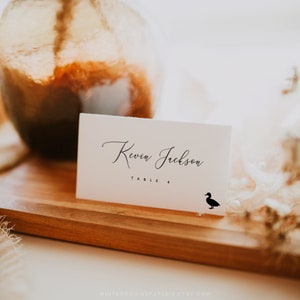 Place Cards With Meal Choice, Table Place Cards With Meal Icon, Place ...