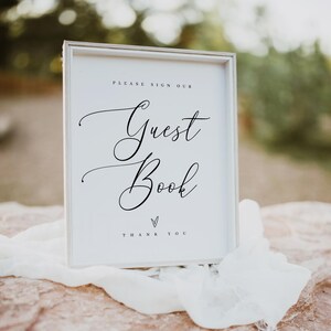 Script Guest Book Sign, Please Sign Our Guest Book, Guest Book Sign ...