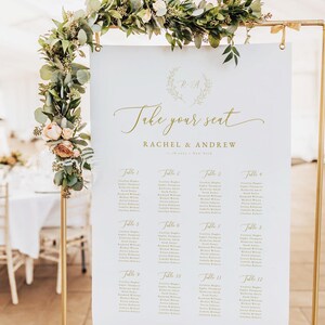 Monogram Seating Chart, Wedding Seating Chart, Seating Chart Template ...