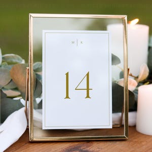 Classic Table Numbers, Gold Table Numbers, Table Numbers Wedding ...