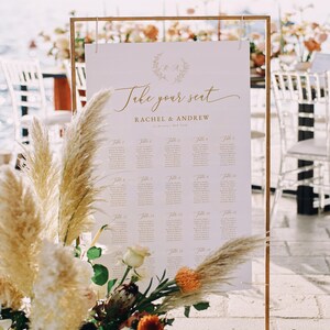 Monogram Seating Chart, Wedding Seating Chart, Seating Chart Template ...