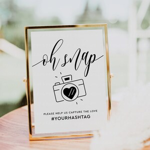 Oh Snap Sign, Oh Snap Wedding Sign, Oh Snap Wedding Sign Template ...