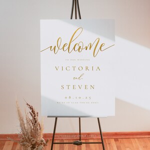 Gold Welcome Sign Welcome Wedding Sign Wedding Welcome Sign - Etsy