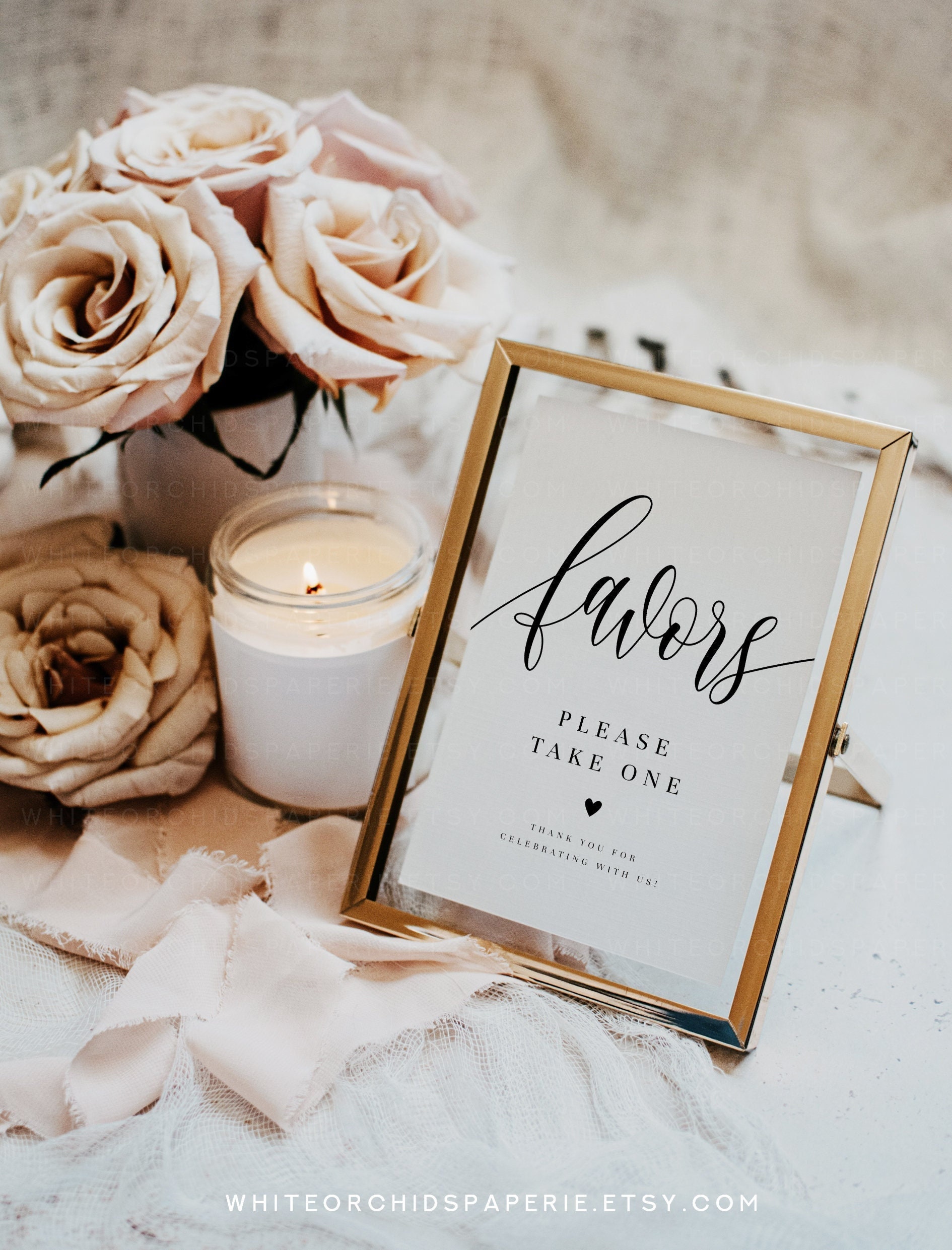 Calligraphy Wedding Favor Sign Favor Sign Template Wedding - Etsy