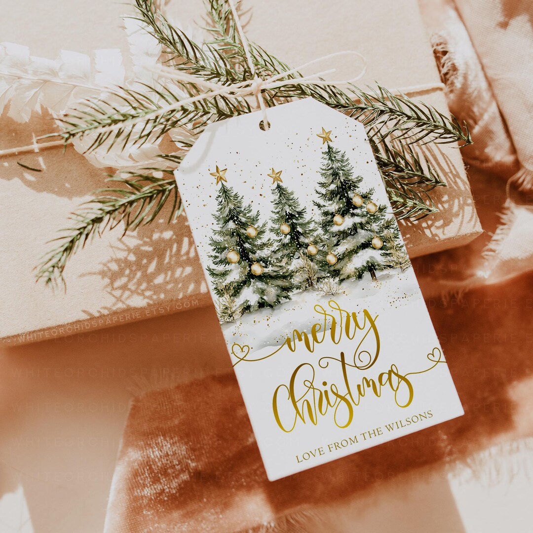 Christmas Gift Tags, Merry Christmas Gift Tags, Happy Holiday Gift Tags ...
