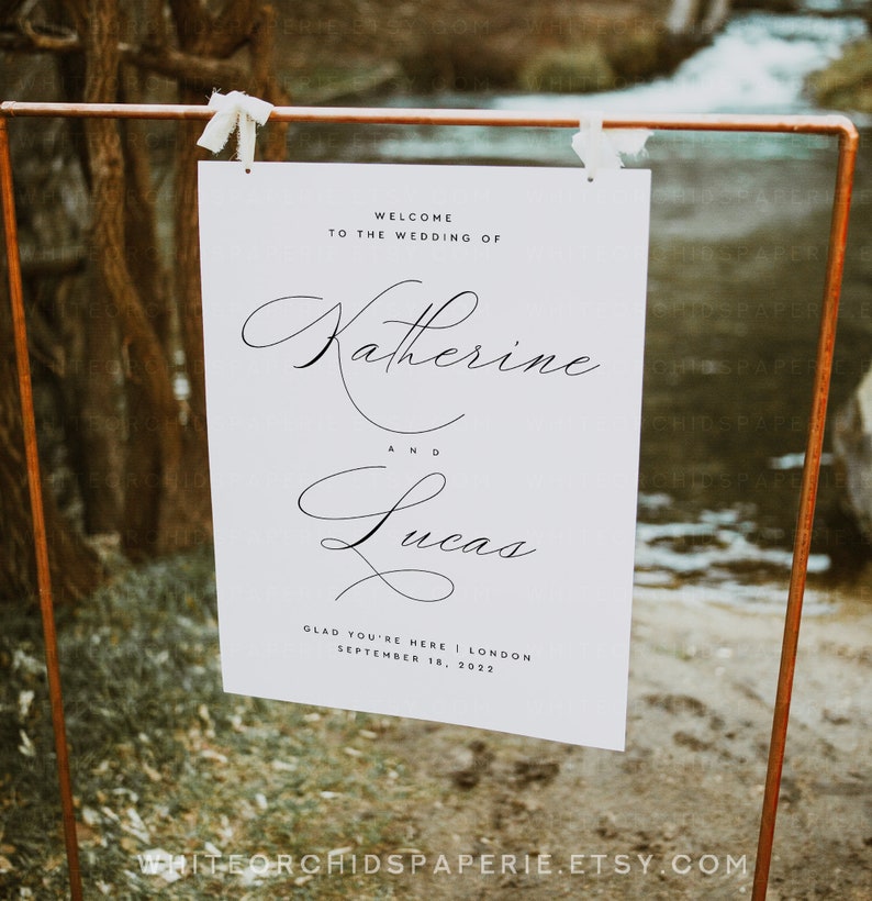 Welcome Wedding Sign Script Welcome Sign Welcome Sign - Etsy
