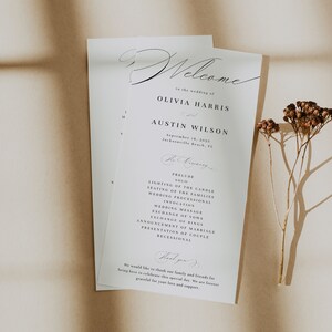 Script Wedding Program Template Ceremony Program Program - Etsy