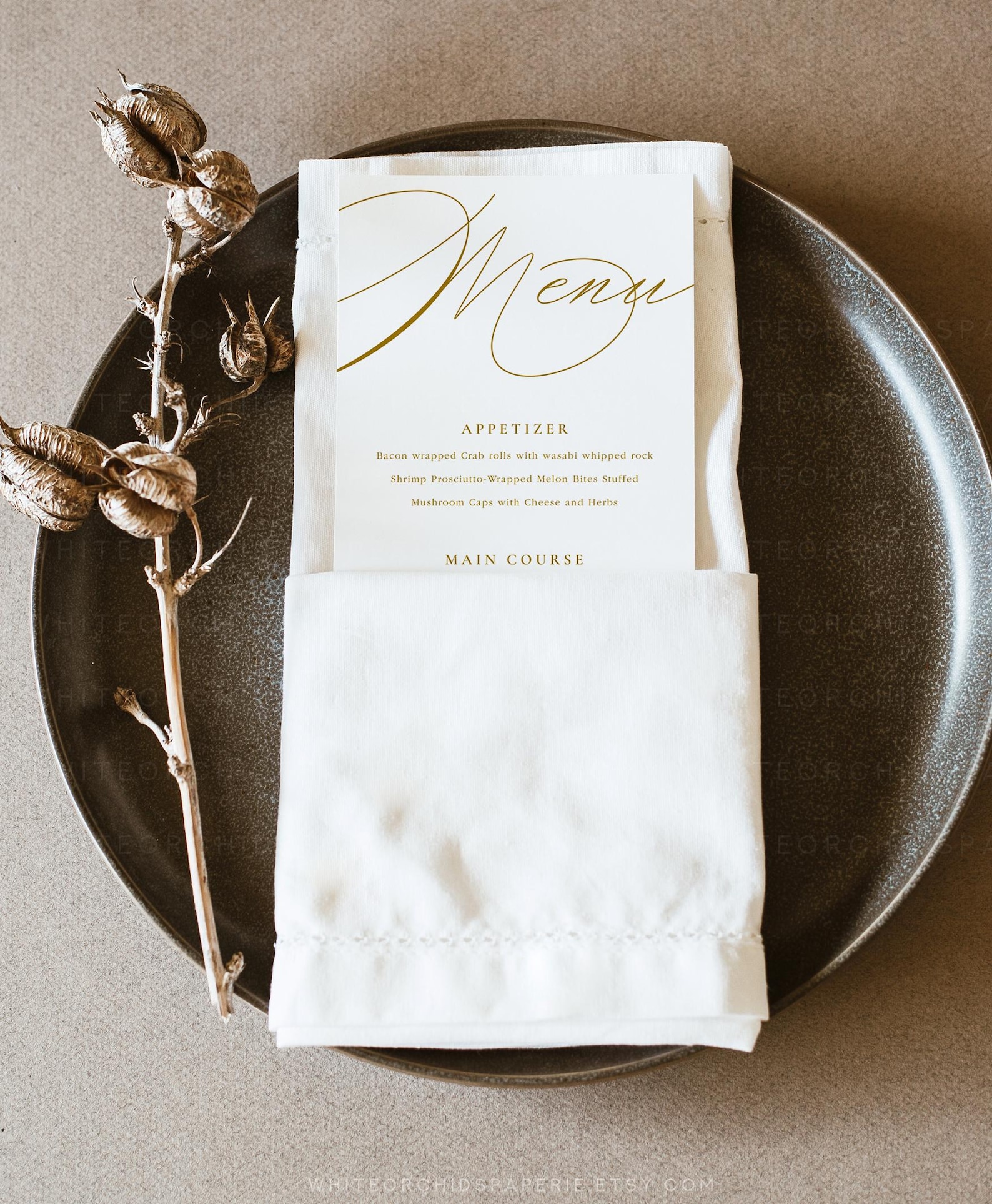 Script Menu Template, Gold Menu. Menu Template, Menu Wedding, Menu ...