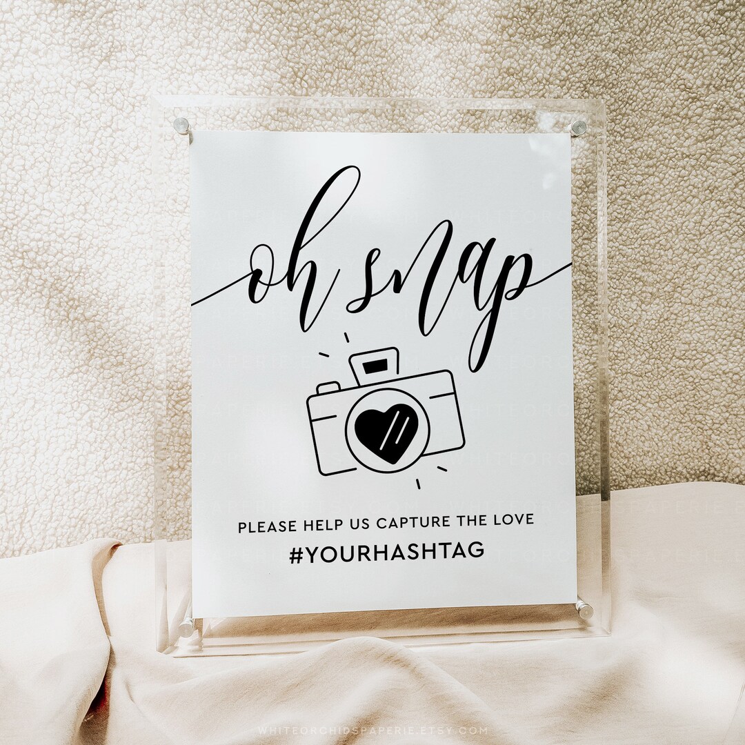 Oh Snap Sign, Oh Snap Wedding Sign, Oh Snap Wedding Sign Template ...