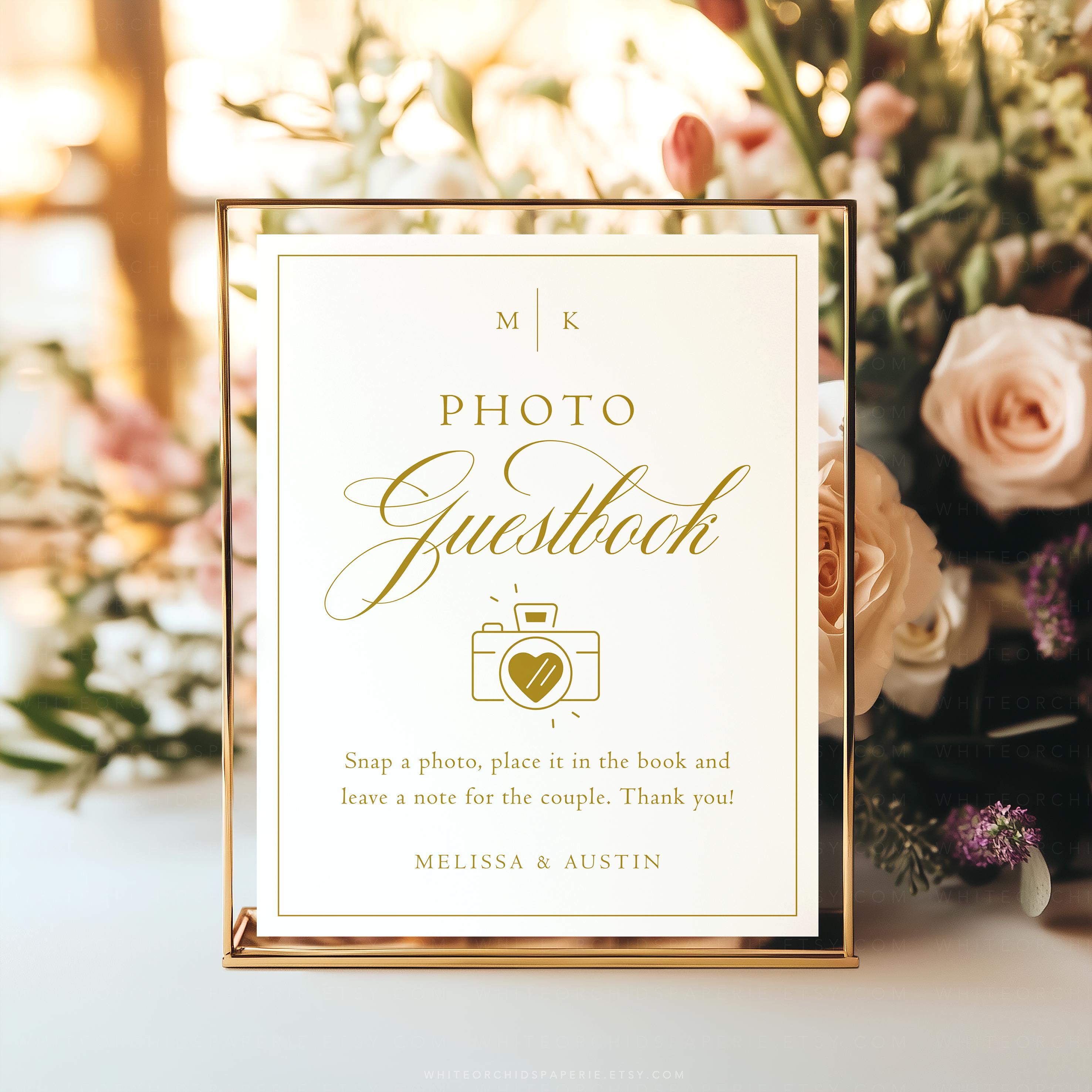 Classic Photo Guest Book Sign, Guest Book Sign Photo, Guest Book Sign ...