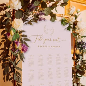 Monogram Seating Chart, Wedding Seating Chart, Seating Chart Template ...