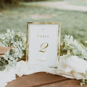 Classic Table Numbers, Gold Table Numbers, Table Numbers Wedding ...