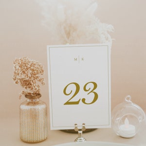 Classic Table Numbers Gold Table Numbers Table Numbers - Etsy