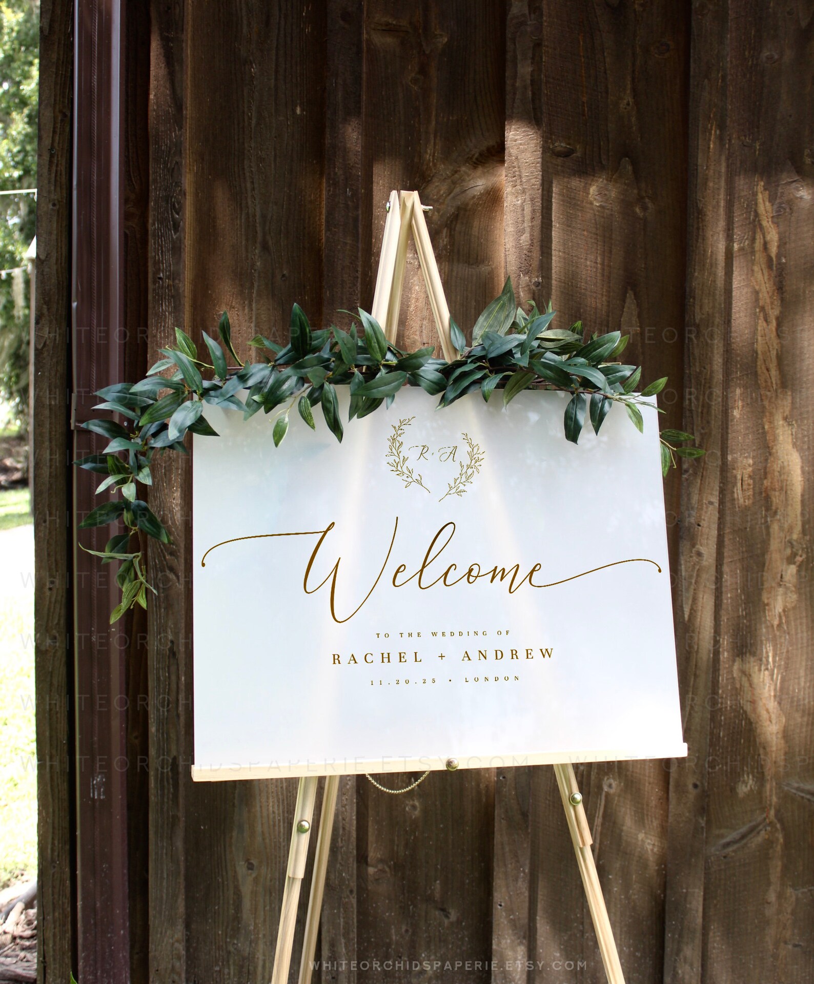 Gold Welcome Sign Wedding Welcome Sign Welcome Wedding Sign - Etsy