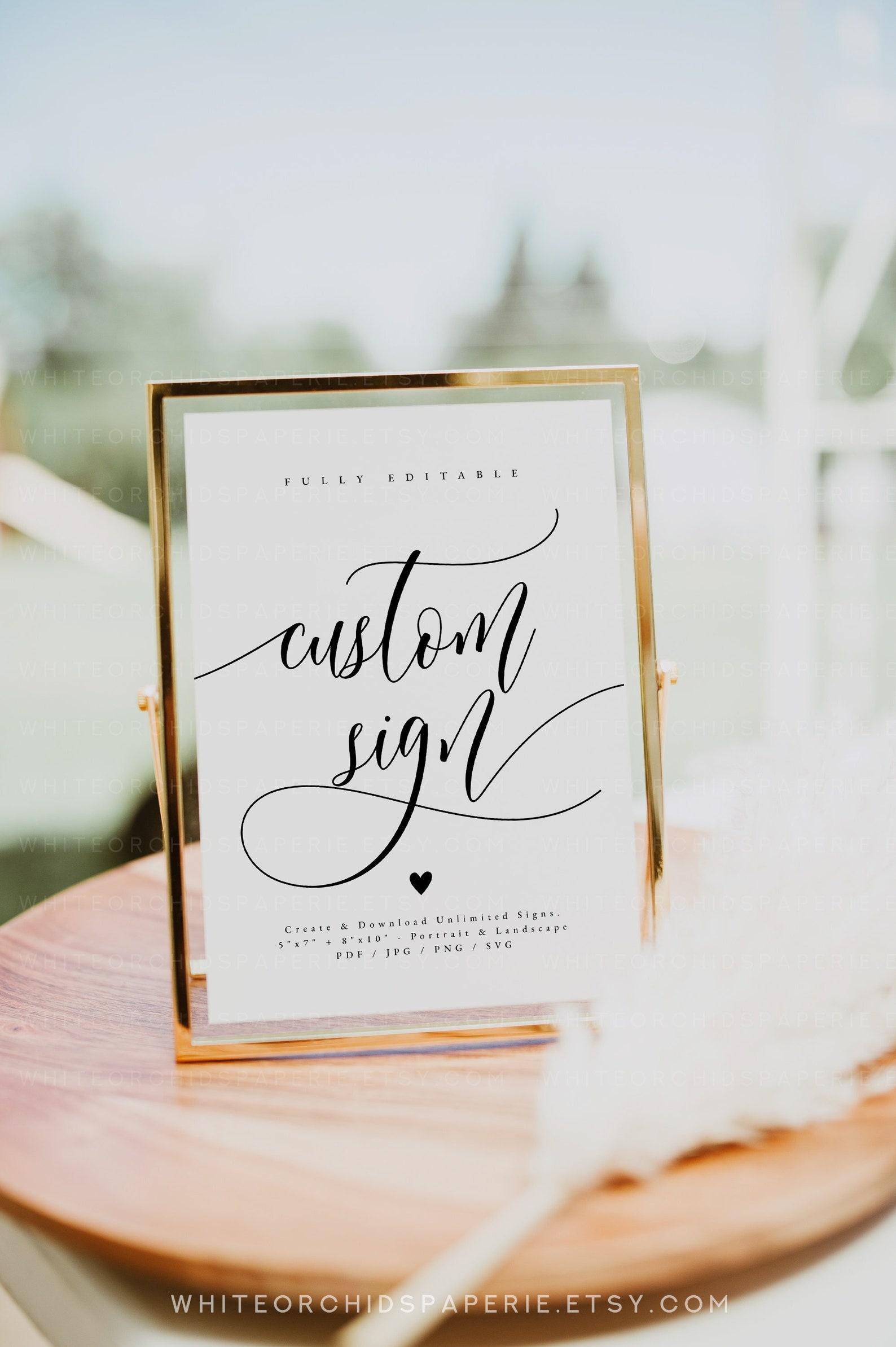 Custom Wedding Sign Template Custom Wedding Sign Calligraphy - Etsy