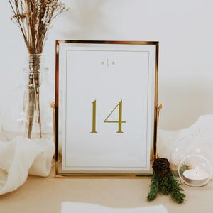 Classic Table Numbers, Gold Table Numbers, Table Numbers Wedding ...