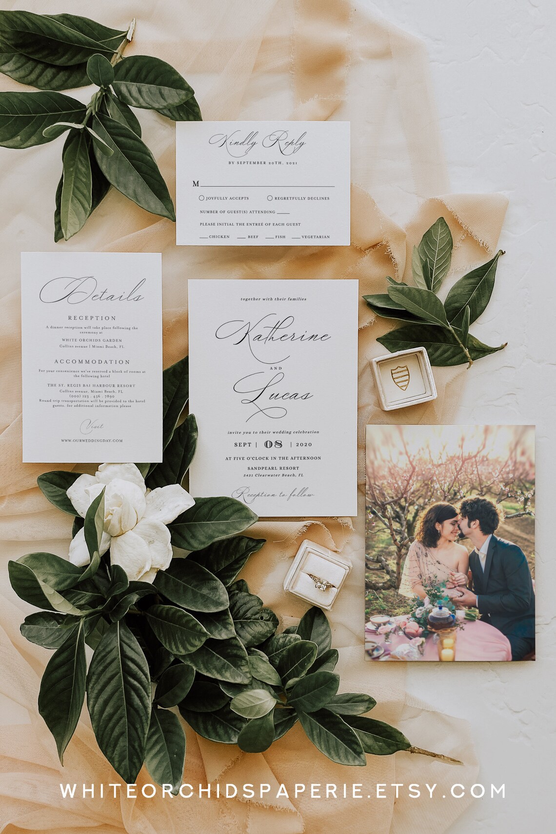 Script Wedding Invitation Wedding Invitation Template | Etsy