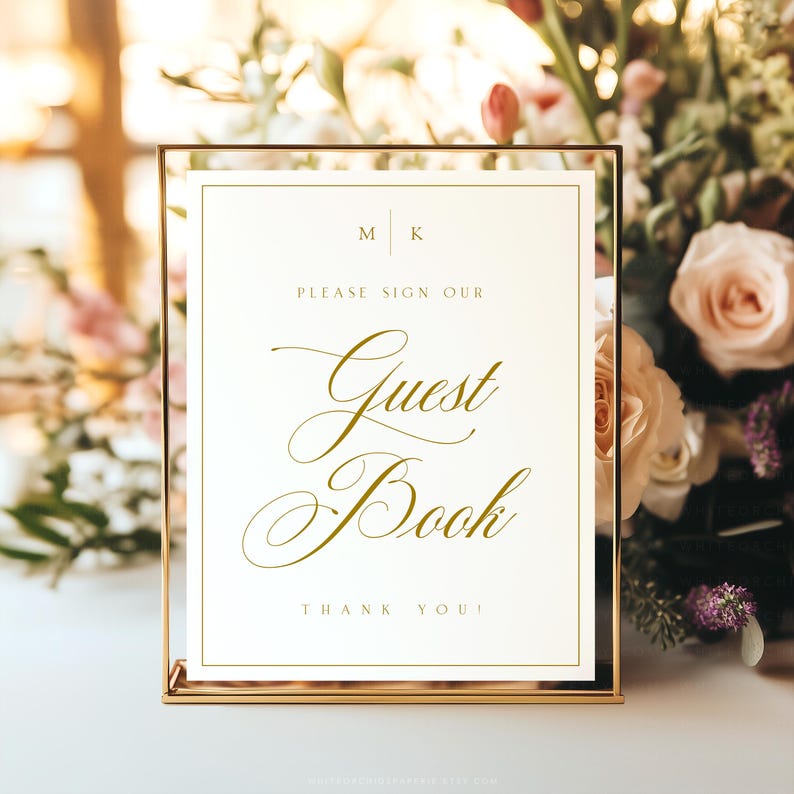 Classic Guest Book Sign, Please Sign Our Guest Book, Guest Book Sign ...