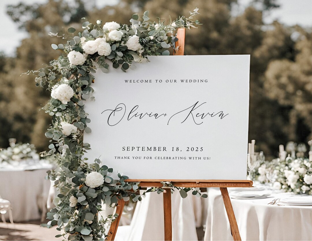Minimalist Welcome Sign, Minimalist Wedding Sign, Welcome Wedding Sign ...