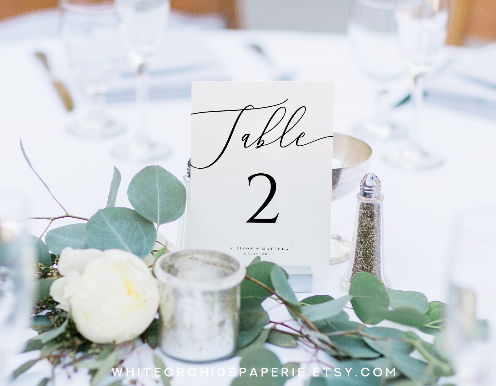 Minimalist Table Numbers Template Table Numbers Wedding | Etsy