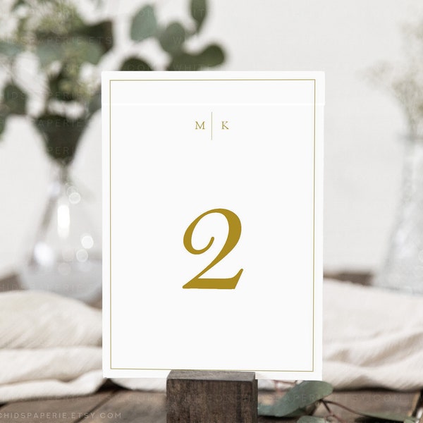 Gold Table Numbers - Etsy