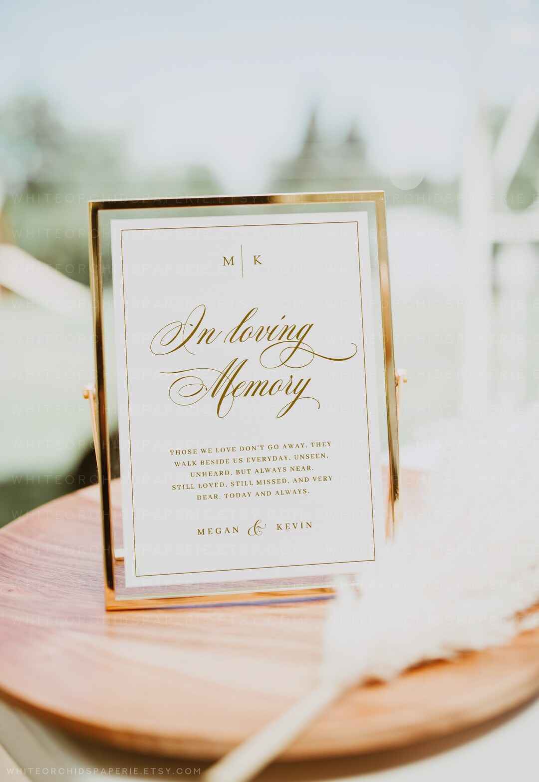 Classic in Loving Memory Sign, in Loving Memory Sign Wedding, in Loving ...