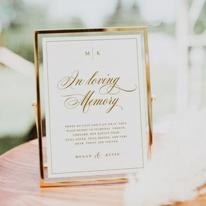 Classic in Loving Memory Sign in Loving Memory Sign Wedding - Etsy