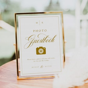 Classic Photo Guest Book Sign Guest Book Sign Photo Guest - Etsy